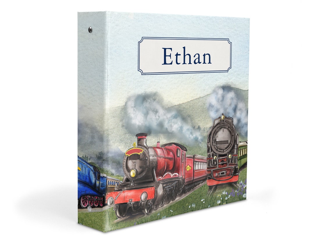 Train Transportation 3 Ring Binder 2 Personalized Custom - Etsy