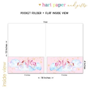 Magical Rainbow Unicorn Personalized Folder 2 Pocket Back to School ...