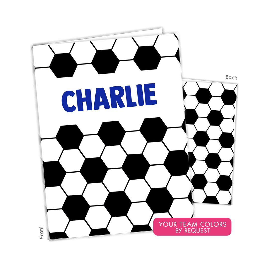 Soccer Ball Sports Personalized Folder 2 Pocket Back to School Supplies ...