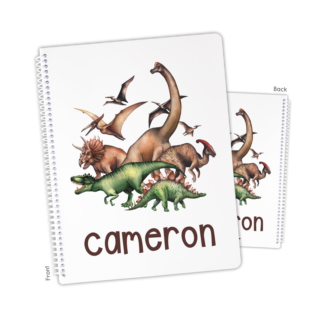 Dinosaur T Rex T-rex Personalized Notebook Sketchbook • Custom Birthday ...