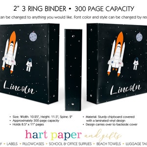 Rocket Ship Space Shuttle Galaxy Space Sky Stars 3 Ring Binder - Etsy