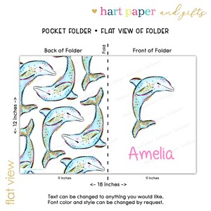 Dolphin Personalized Folder 2 Pocket • Back to School Supplies Custom ...