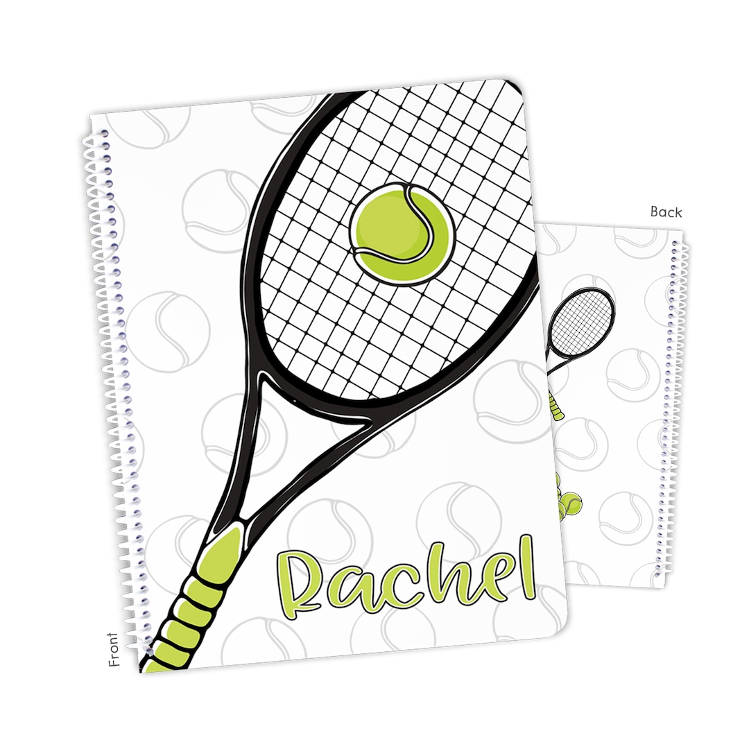 Tennis Sports Balls Personalized Notebook Sketchbook • Custom Birthday ...
