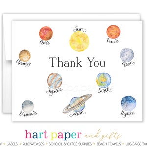 Galaxy Planets Outer Space Solar System Thank You Personalized - Etsy