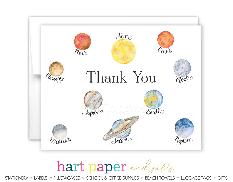 Galaxy Planets Outer Space Solar System Thank You Personalized - Etsy