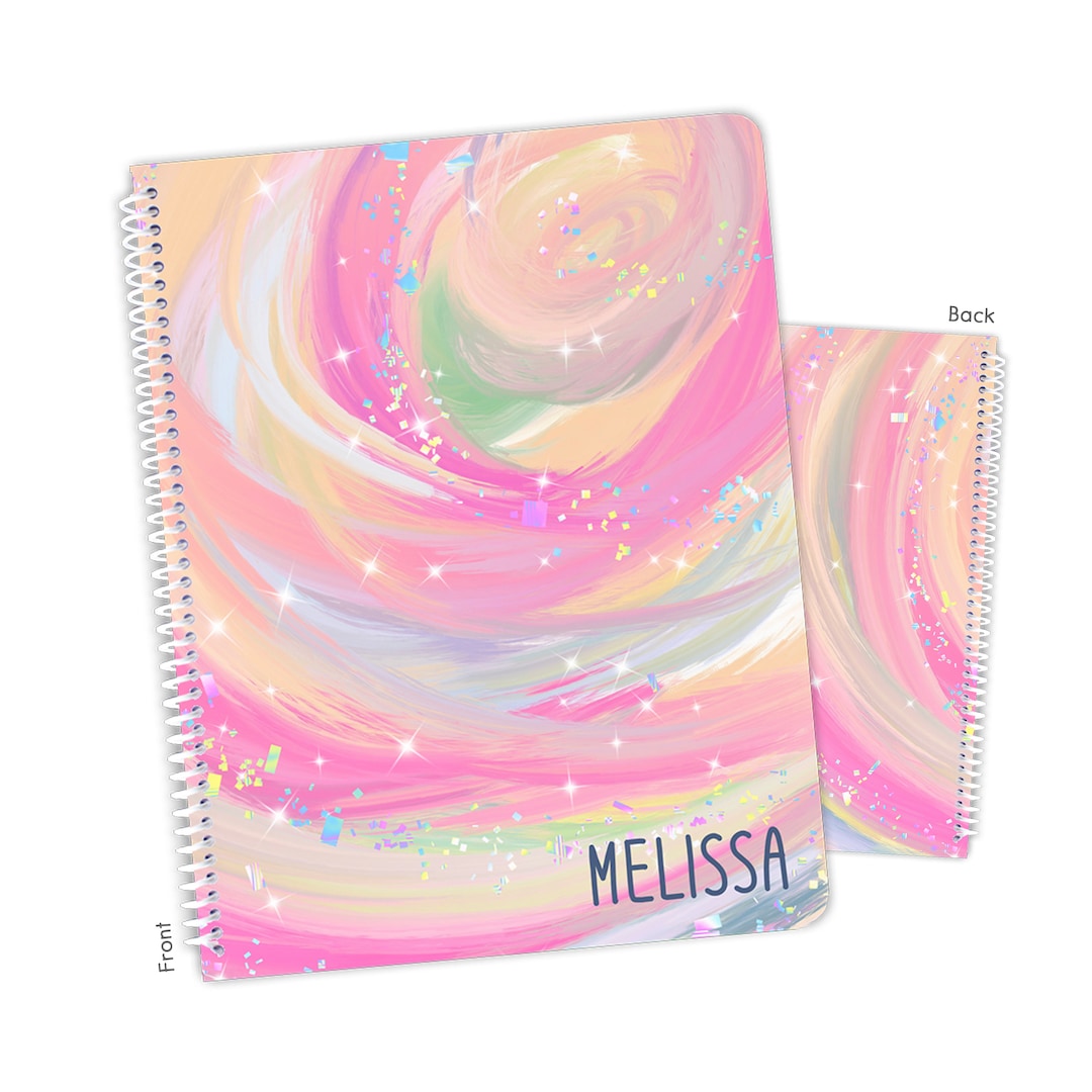 Rainbow Stars Galaxy Personalized Notebook Sketchbook Custom - Etsy