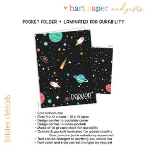 Planets Solar System Outer Space Personalized Folder 2 Pocket • Back to ...