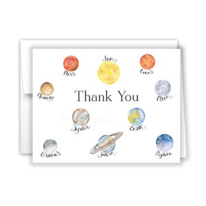 Galaxy Planets Outer Space Solar System Thank You Personalized Cards ...