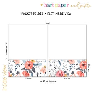 Flowers Personalized Folder 2 Pocket • Back to School Supplies Custom ...