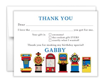 Arcade Thank You Card - Etsy