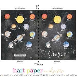 Outer Space Planets Solar System Personalized Notebook | Etsy