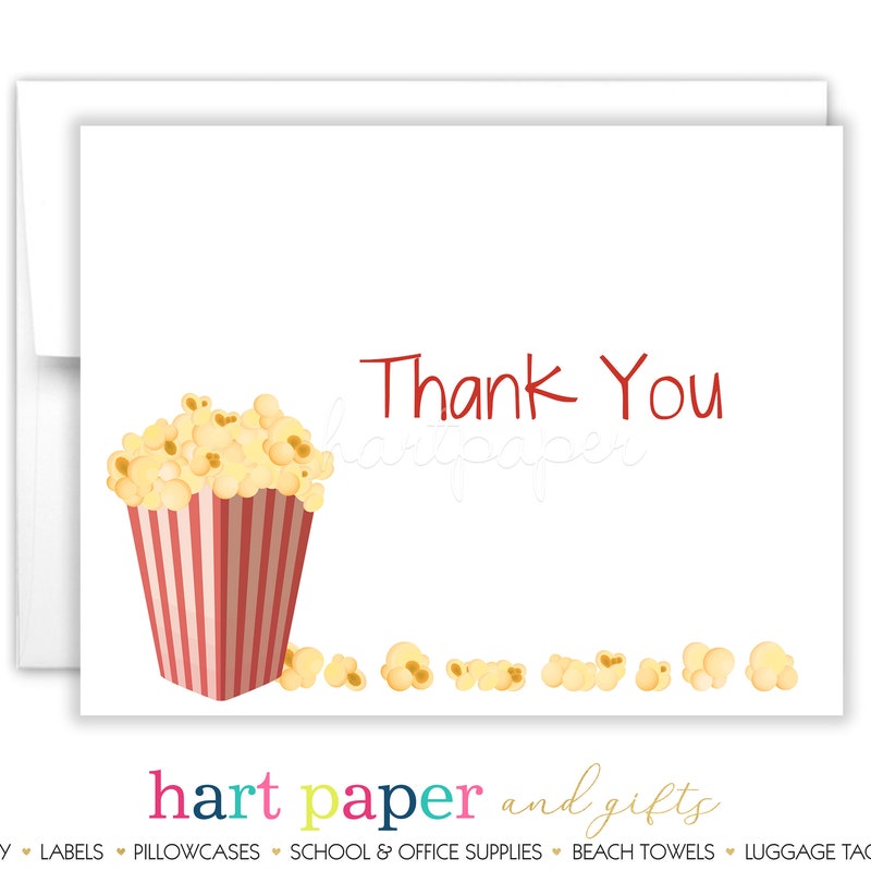 Popcorn Thank You - Etsy