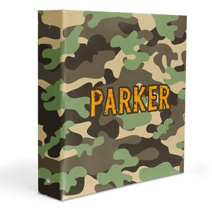 Camo Camouflage 3 Ring Binder 2 Personalized Custom Gift Back to School ...