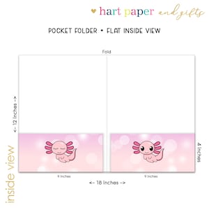 Axolotl Fish Rainbow Personalized Folder 2 Pocket • Back to School ...