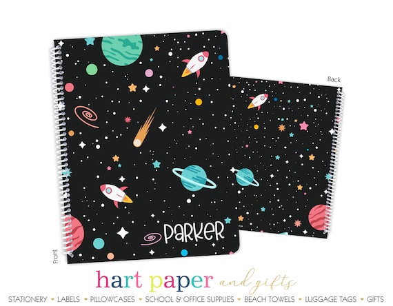 Outer Space Planets Solar System Personalized Notebook | Etsy