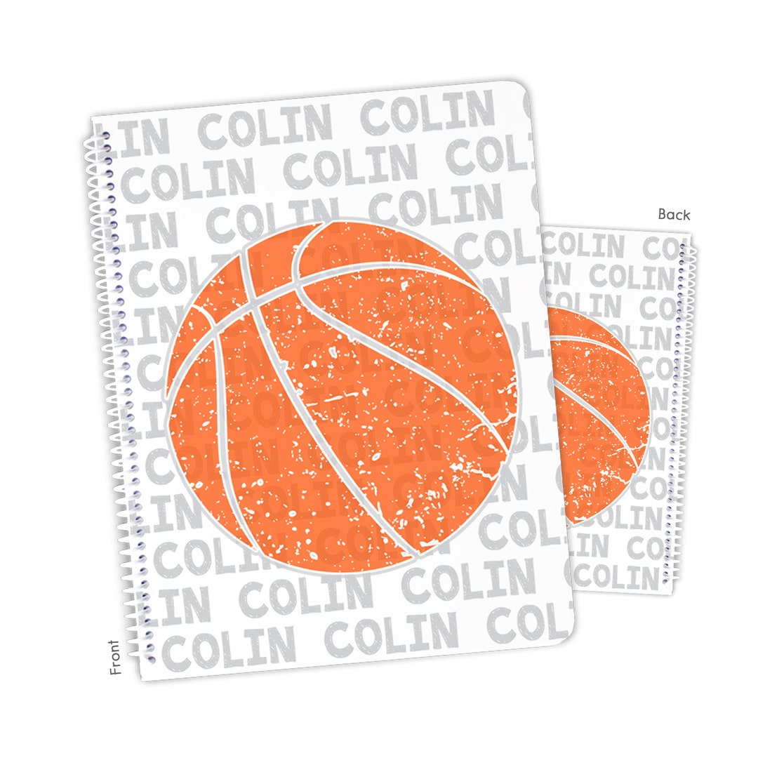 Basketball Sports Balls Personalized Notebook Sketchbook • Custom ...