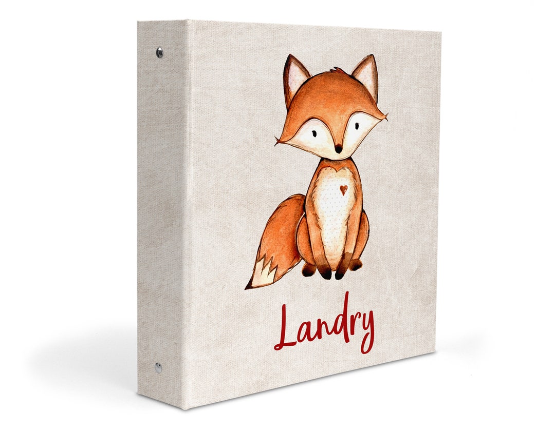 Fox Animal Woodland 3 Ring Binder 2 Personalized Custom Gift Back to ...
