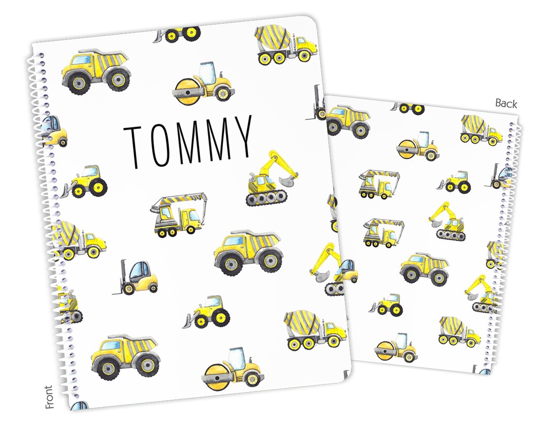 Construction Dump Truck Transportation Personalized Notebook - Etsy
