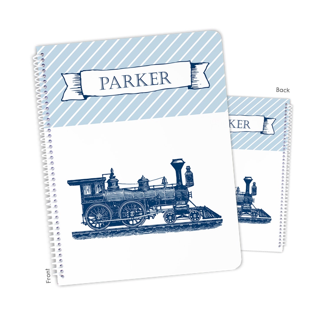 Train Personalized Notebook Sketchbook Custom Birthday Gift Back to ...