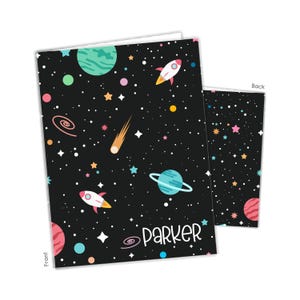 Planets Solar System Outer Space Personalized Folder 2 Pocket • Back to ...