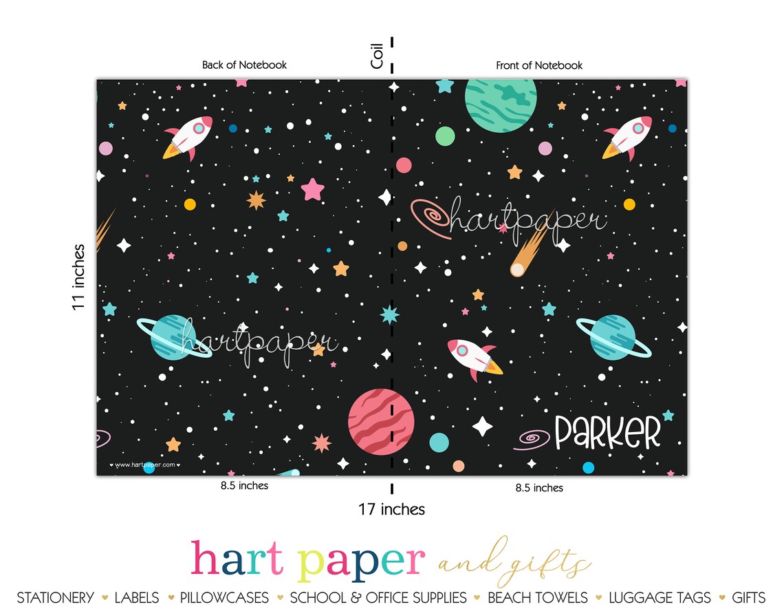 Outer Space Planets Solar System Personalized Notebook - Etsy