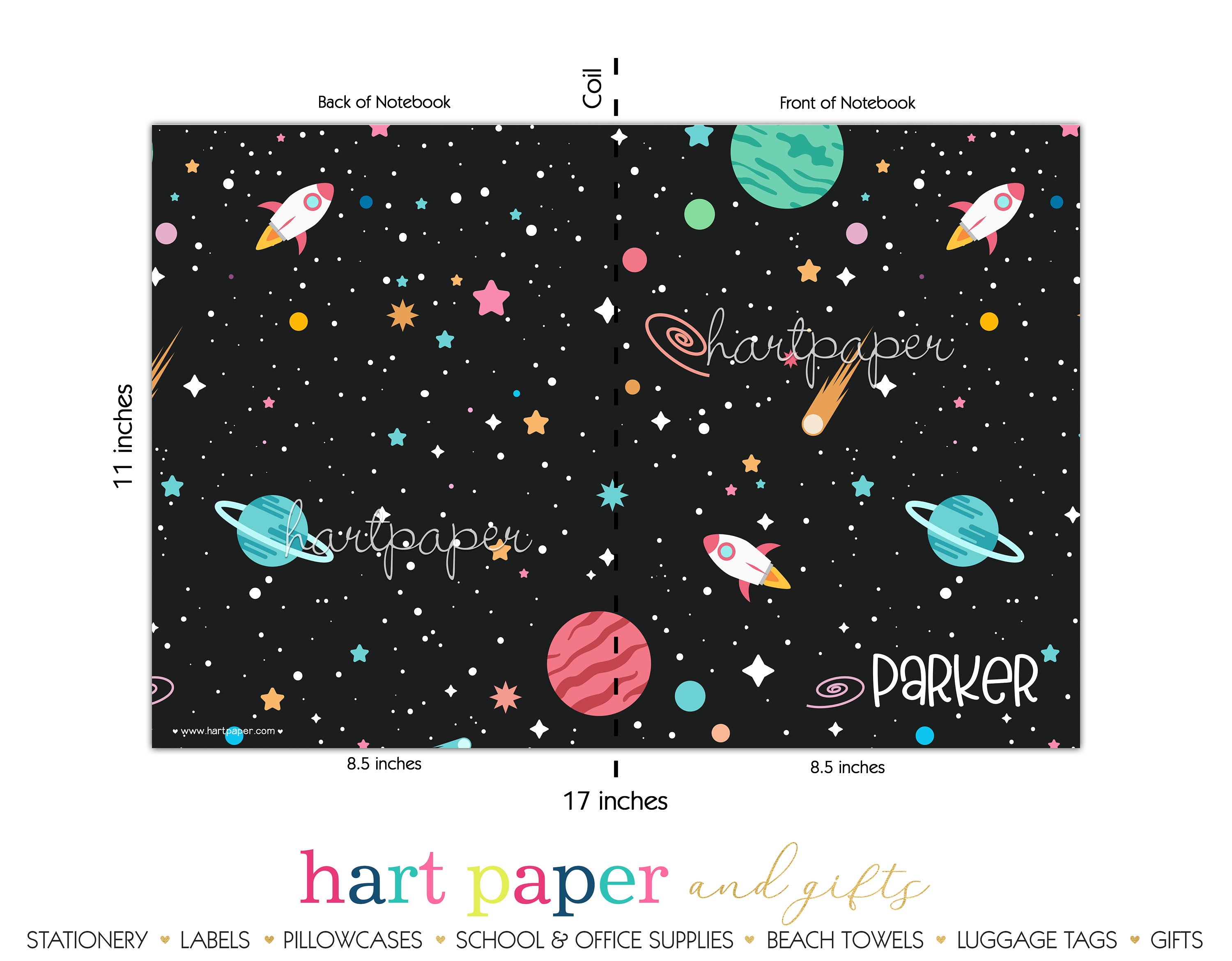 Outer Space Planets Solar System Personalized Notebook - Etsy