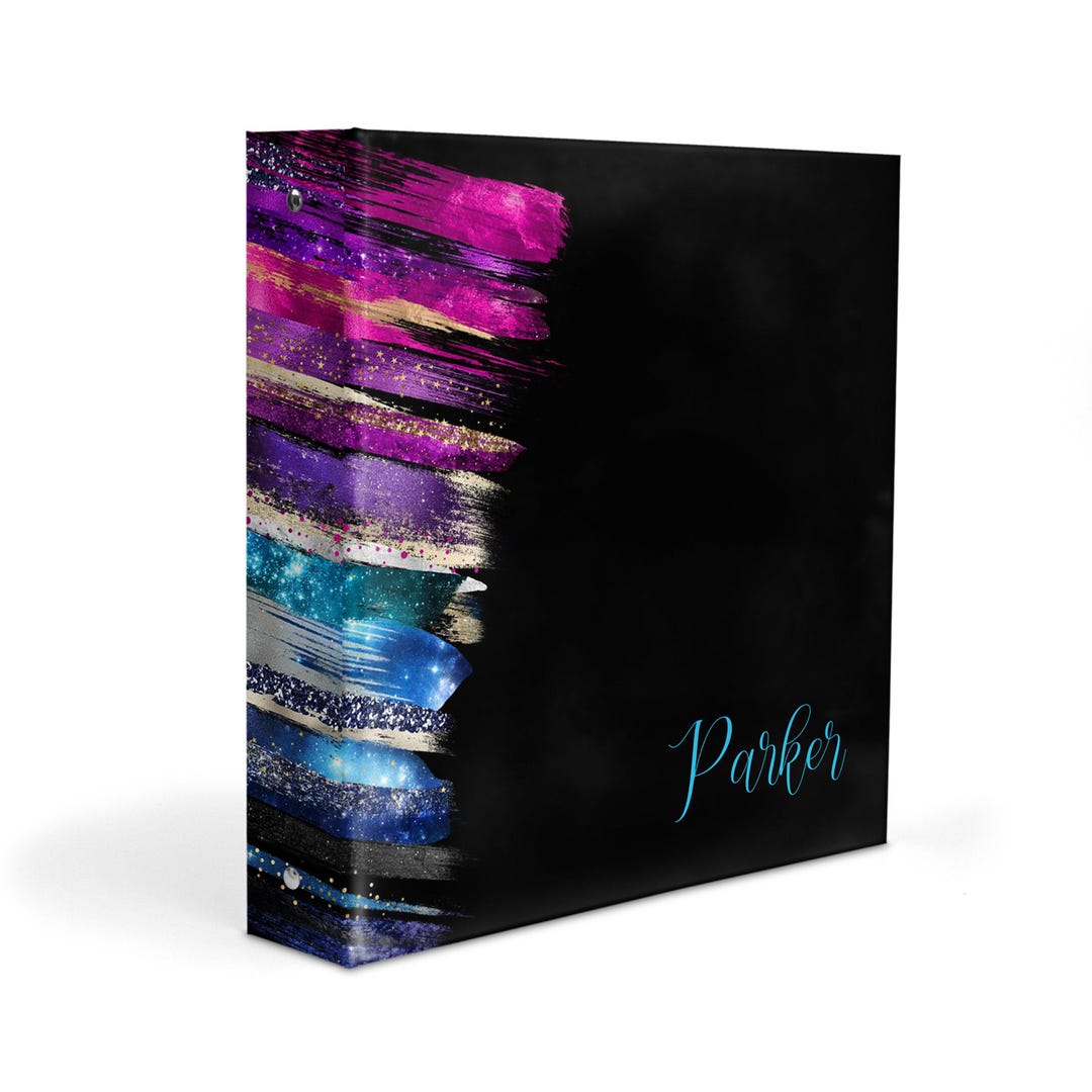 Galaxy Space Sky Stars 3 Ring Binder 2" Personalized Custom Gift Back ...