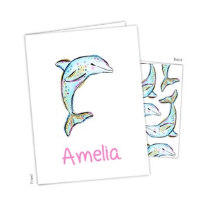 Dolphin Personalized Folder 2 Pocket Back to School Supplies Custom ...