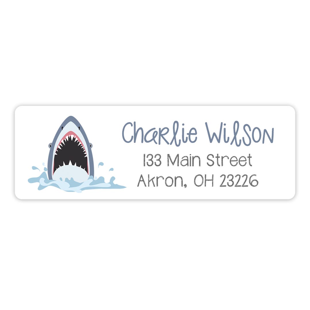 Shark Sharks Return Address Labels Personalized Custom Favor Self ...