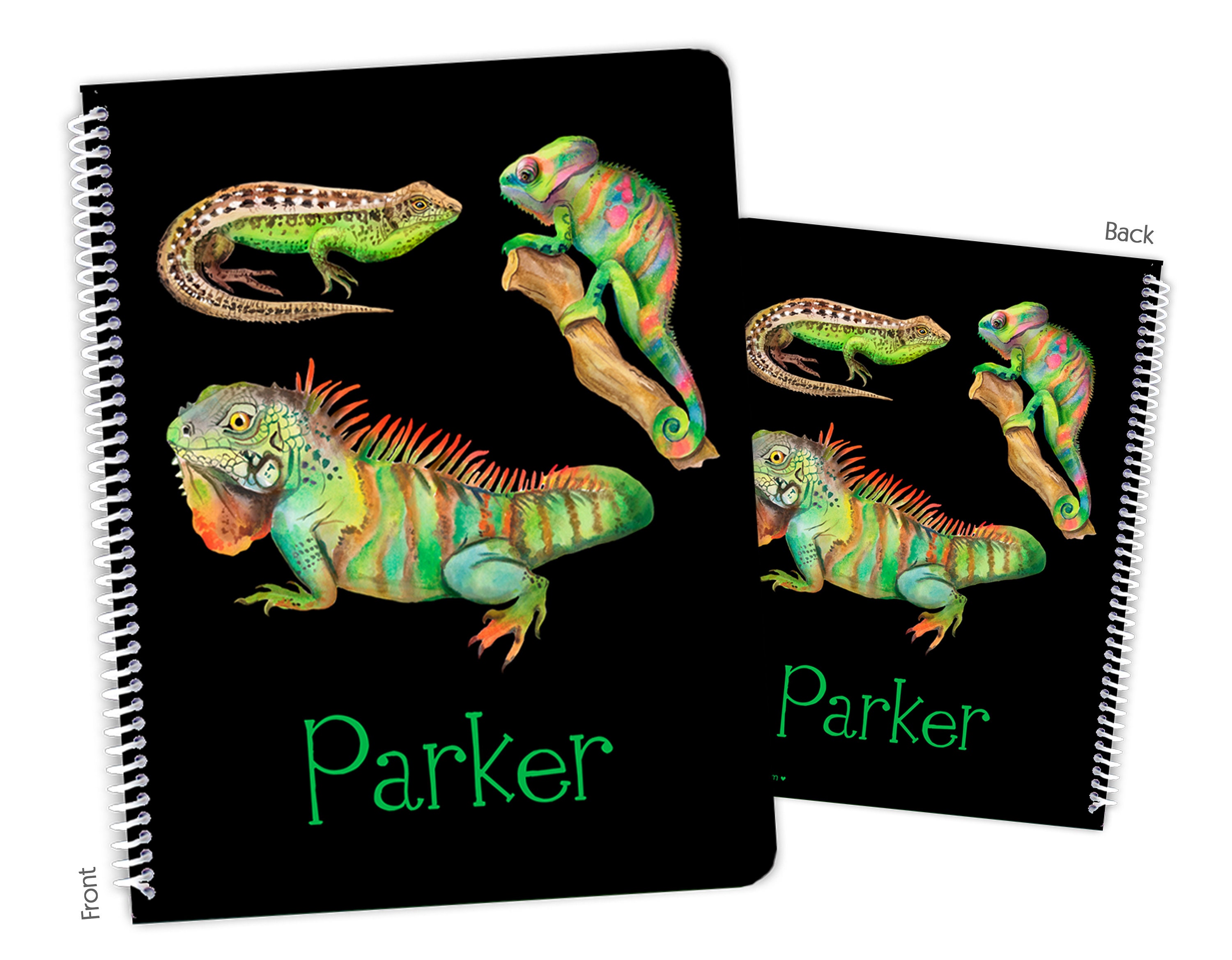 Lizard Reptile Iguanas Personalized Notebook Sketchbook | Etsy