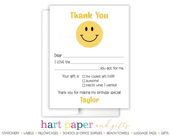 Emoji Thank You Card - Etsy