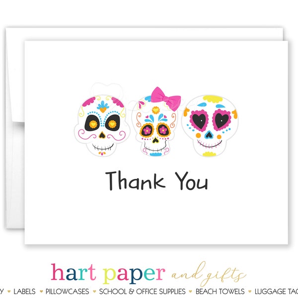 Sugar Skull Thank You Cards - Etsy