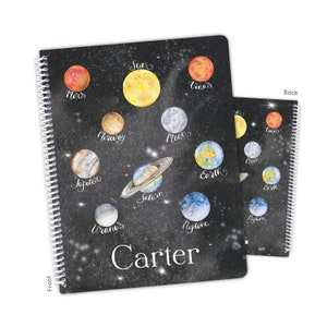 Outer Space Planets Solar System Personalized Notebook Sketchbook ...