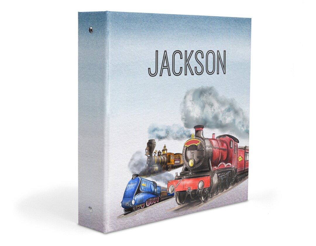 Train Transportation 3 Ring Binder 2 Personalized Custom - Etsy