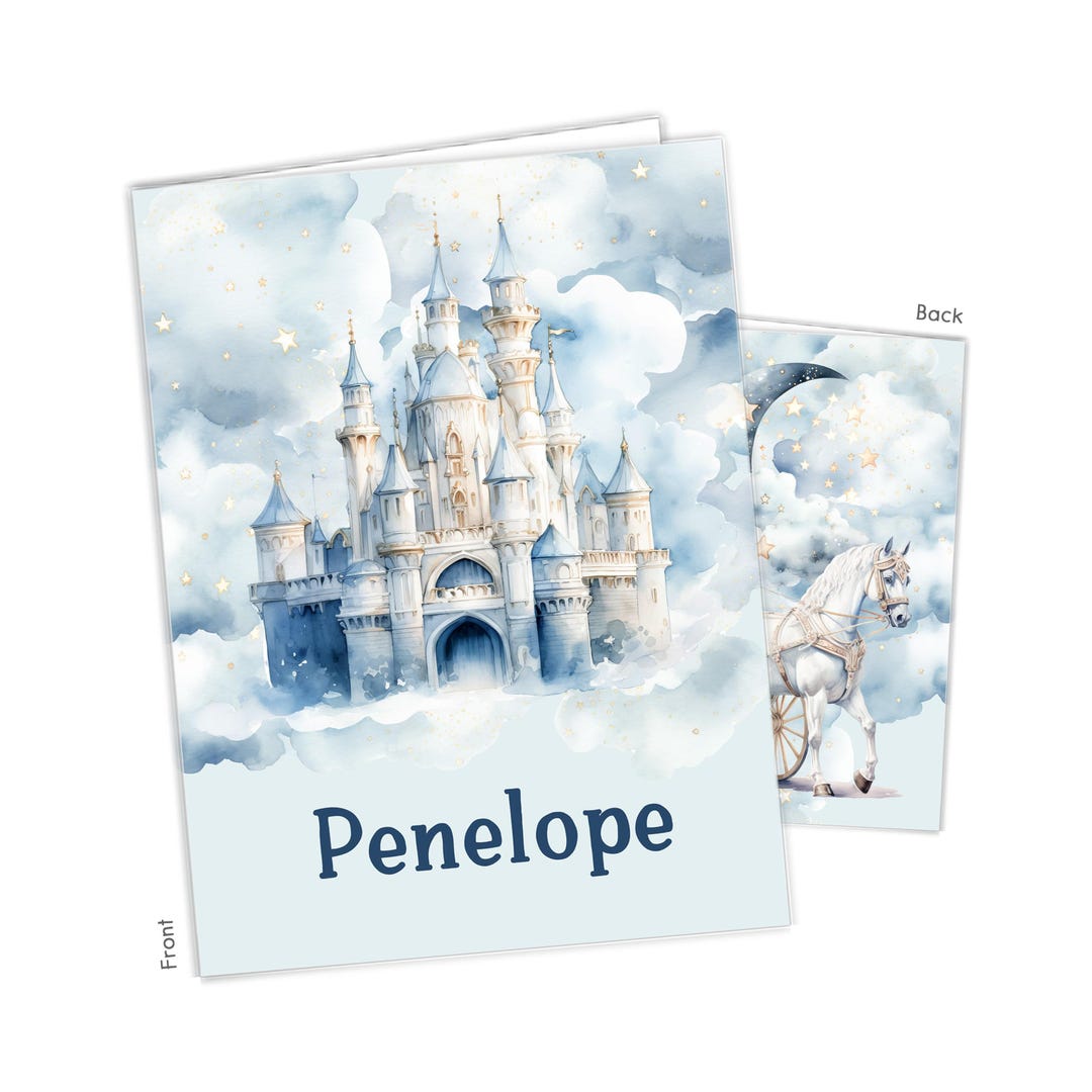 Castle Princess Rainbow Personalized Folder 2 Pocket • Back to School ...