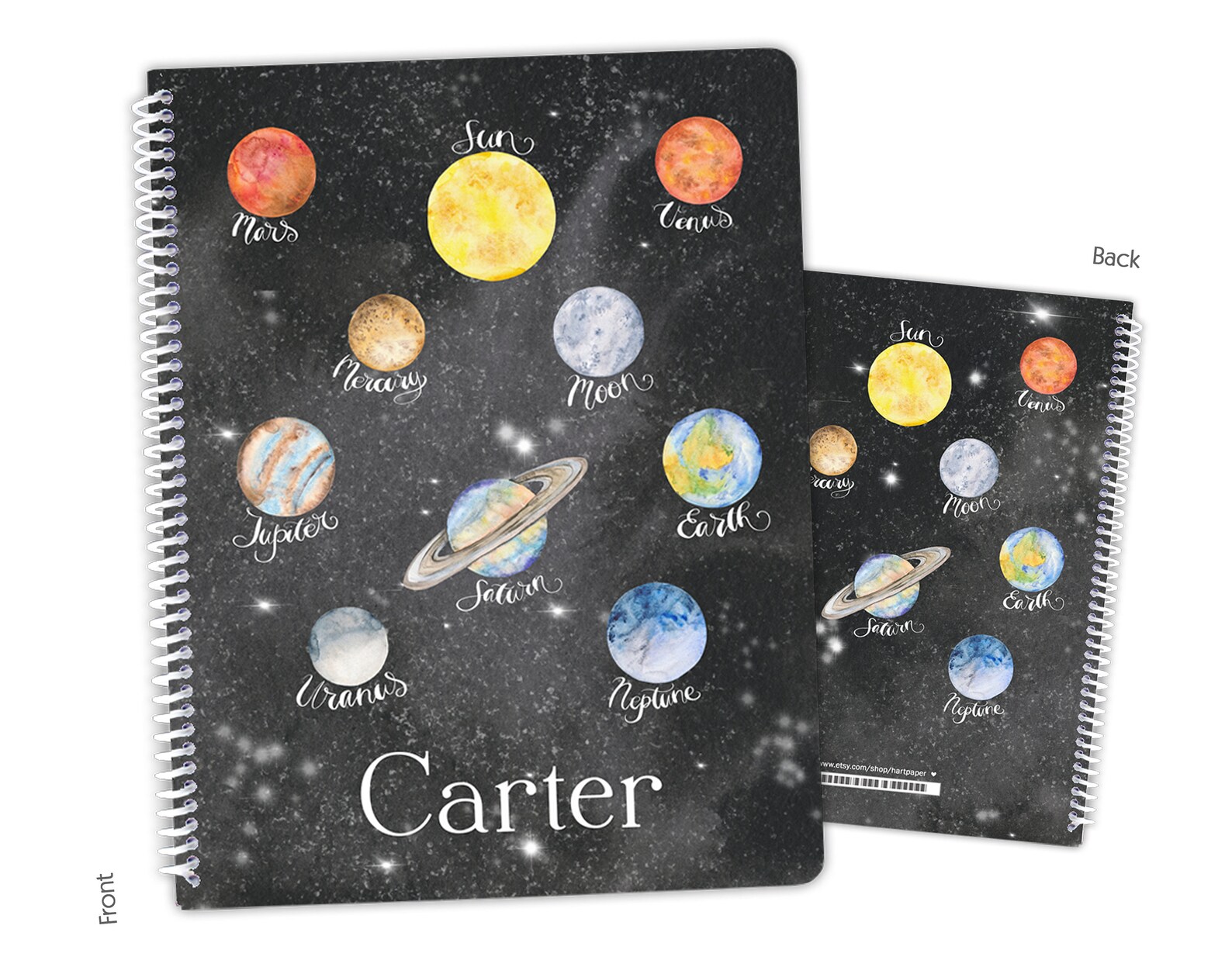 Outer Space Planets Solar System Personalized Notebook - Etsy