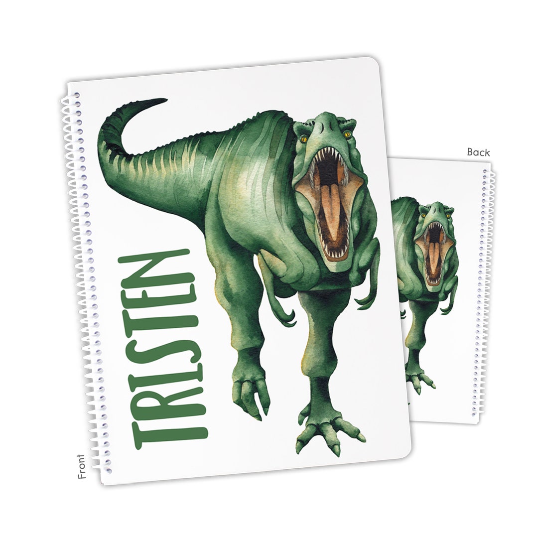 Dinosaur T Rex T-rex Personalized Notebook Sketchbook • Custom Birthday ...
