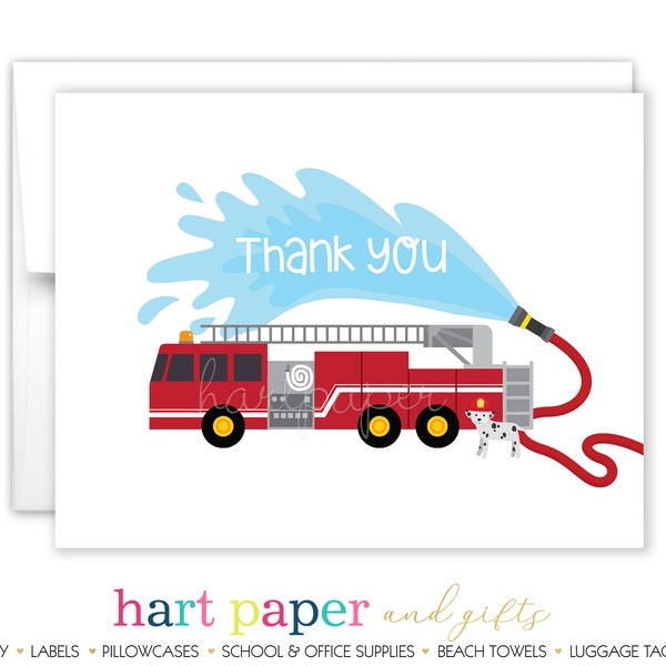 Fire Truck Thank You - Etsy