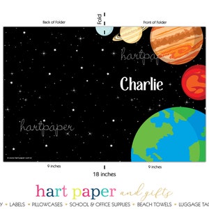 Planets Solar System Outer Space Personalized Folder 2 Pocket - Etsy