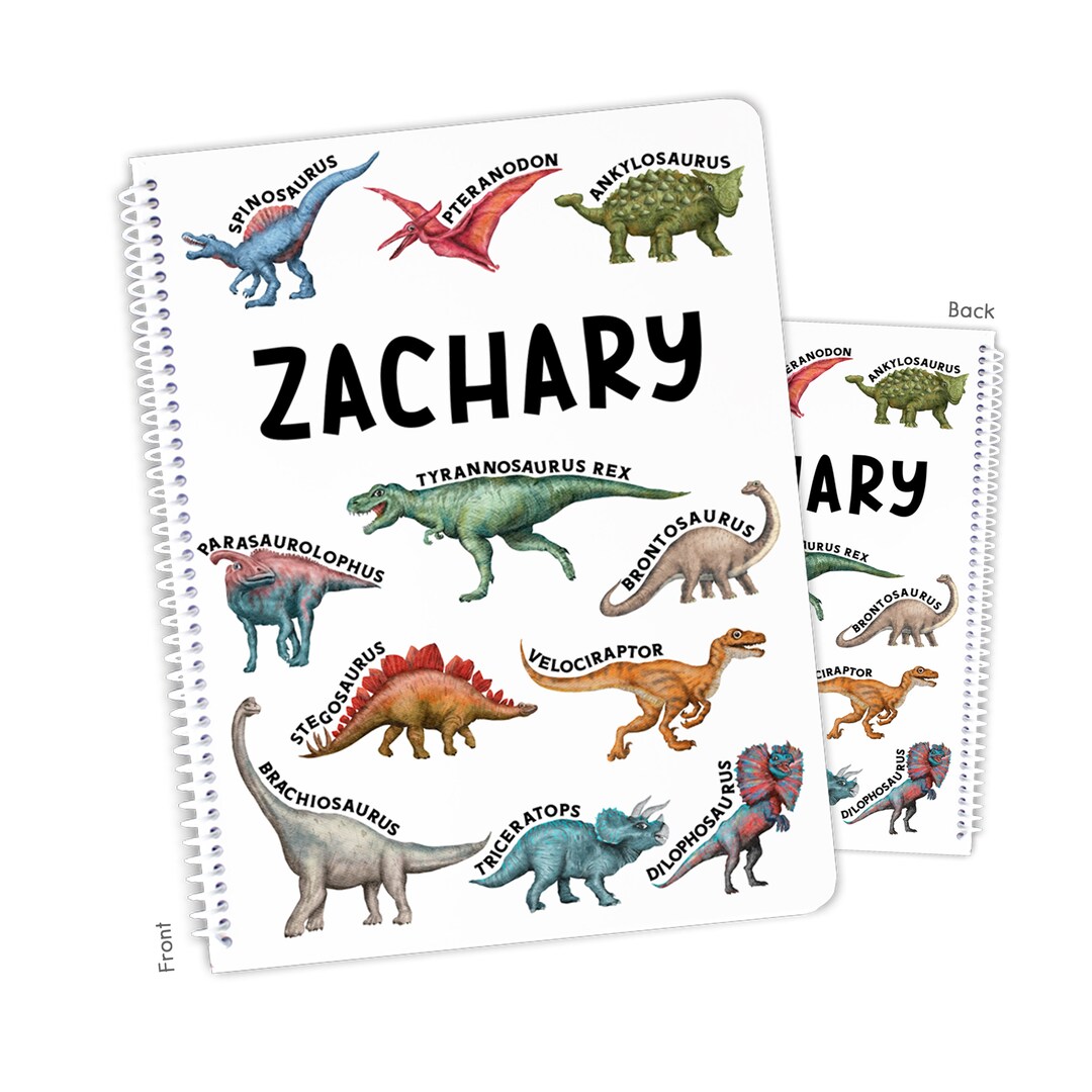 Dinosaur T Rex T-rex Personalized Notebook Sketchbook • Custom Birthday ...