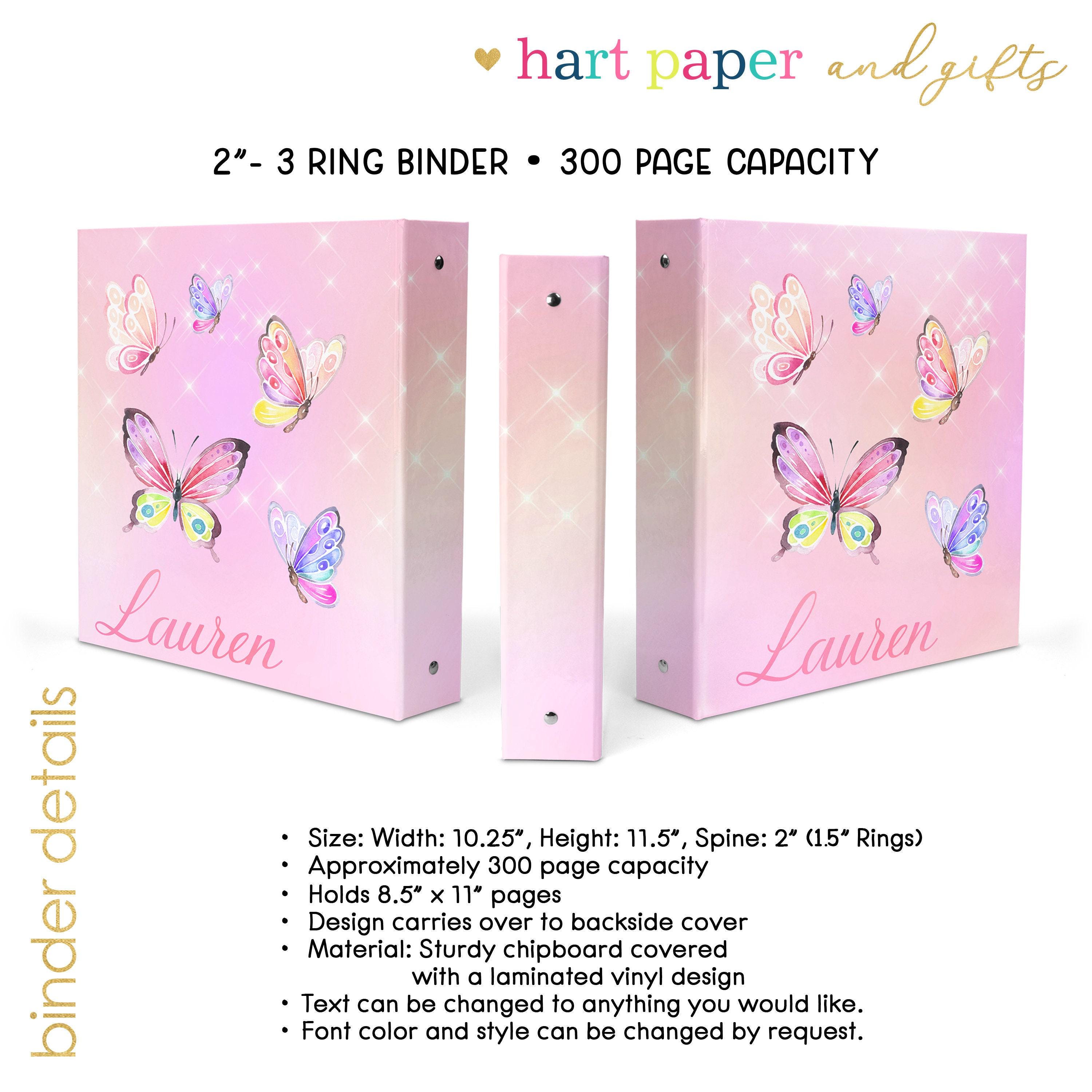 Butterfly Butterflies 3 Ring Binder 2 Personalized Custom Gift Back to School Supplies Birthday Girl Boy Kids Adult Holiday Christmas Home Etsy UK