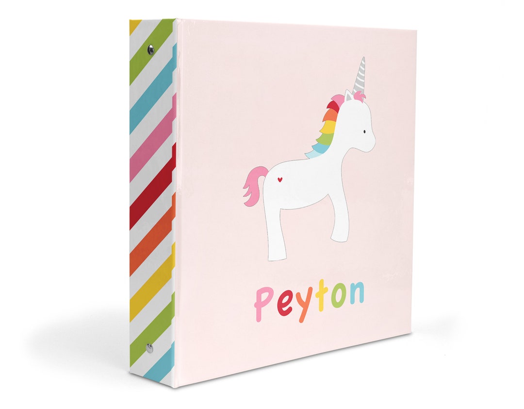 Rainbow Unicorn 3 Ring Binder 2 Personalized Custom Gift Back to School ...