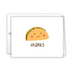 Taco Gracias Fiesta Food Thank You Personalized Cards • Folded Flat ...