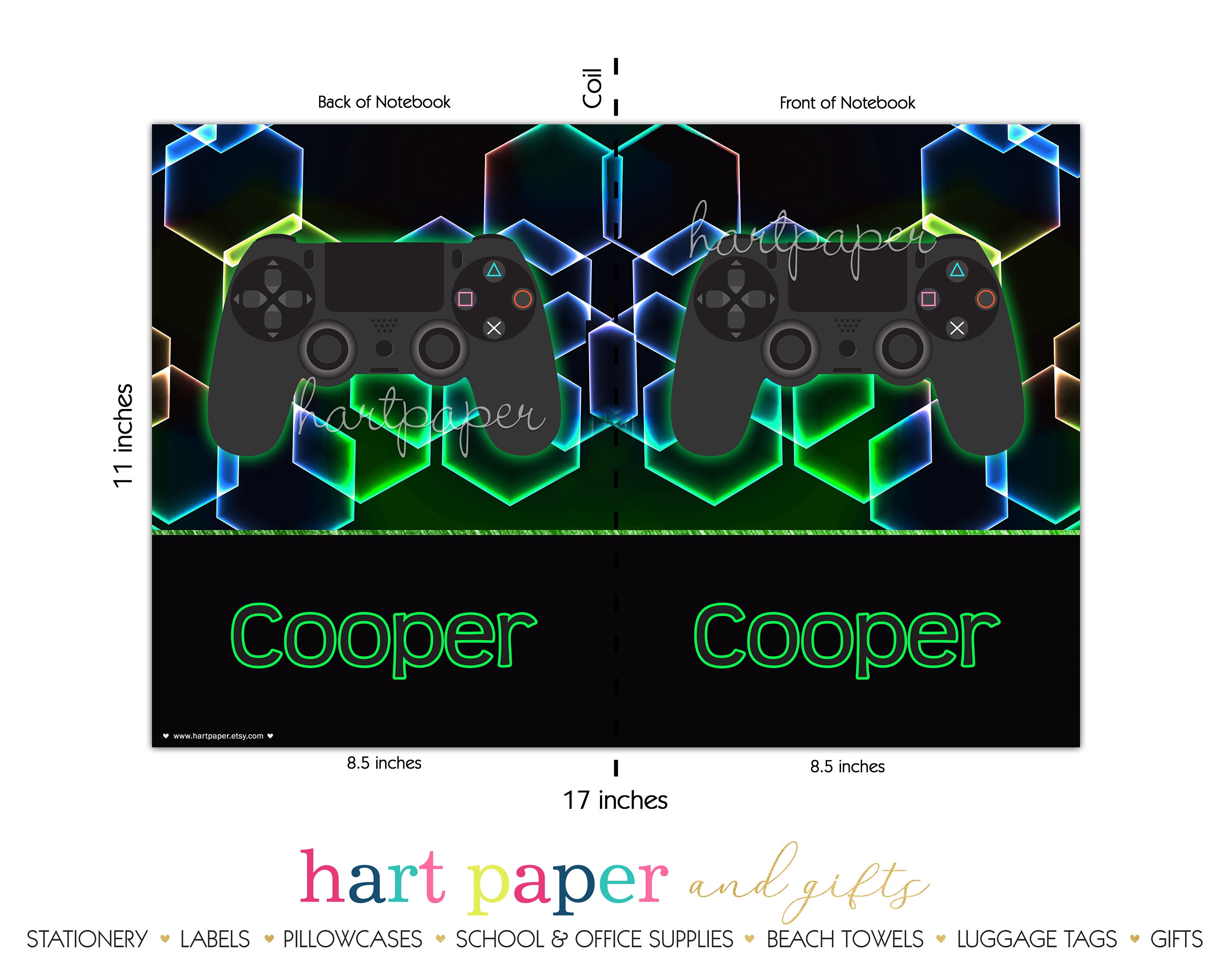 Video Game Gamer Personalized Notebook Sketchbook Custom - Etsy