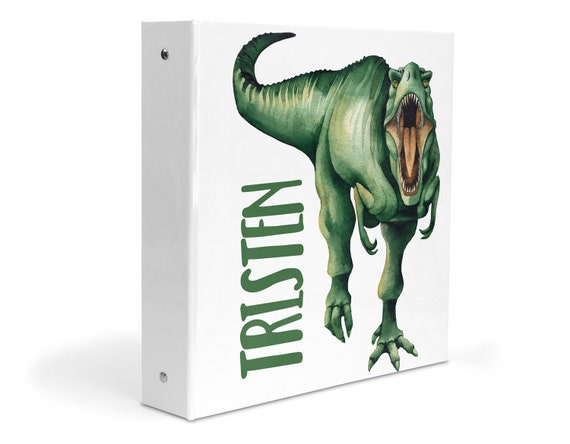 Dinosaur T-rex Dino 3 Ring Binder 2 Personalized | Etsy
