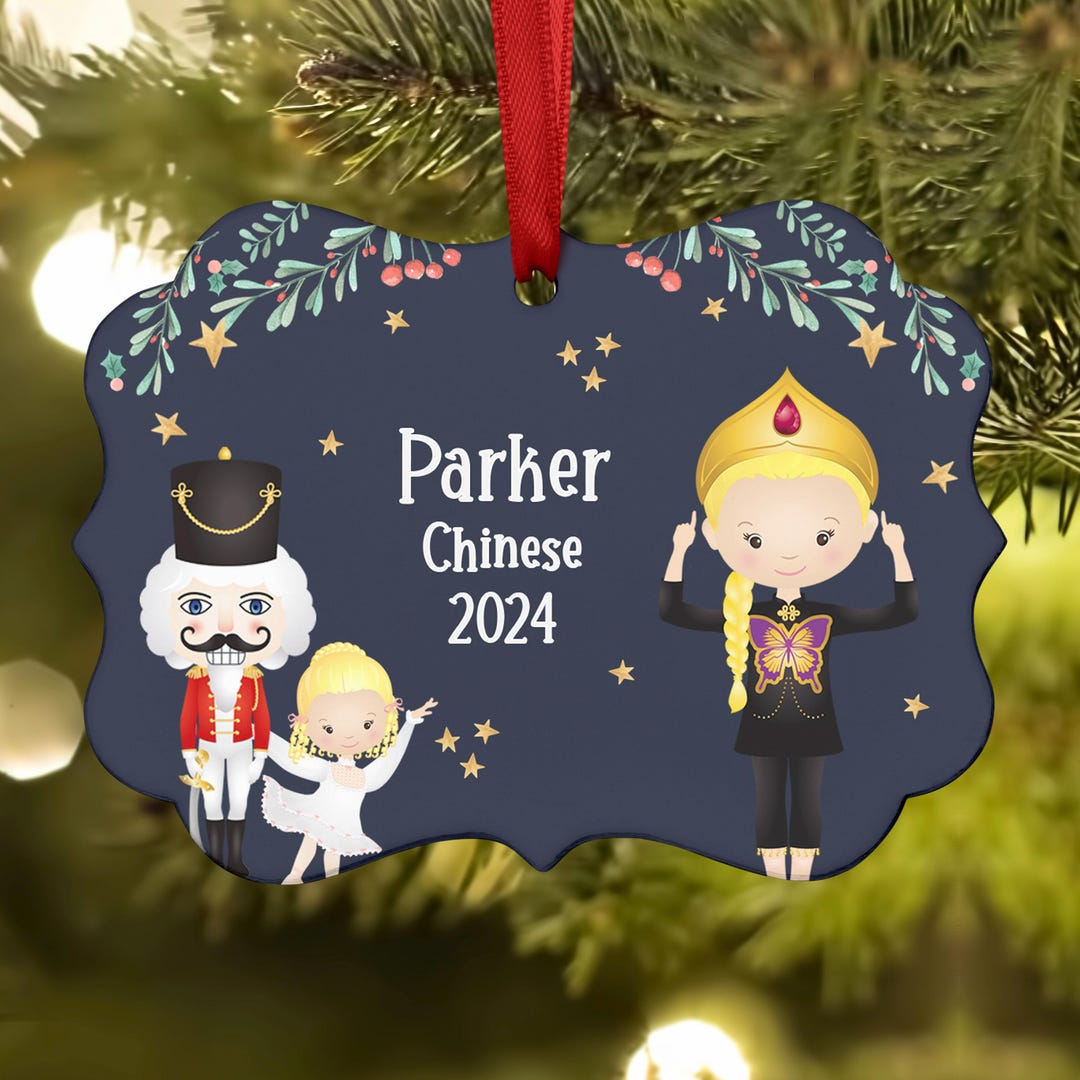 Nutcracker Chinese Tea China Christmas Ornament Personalized 2025 ...