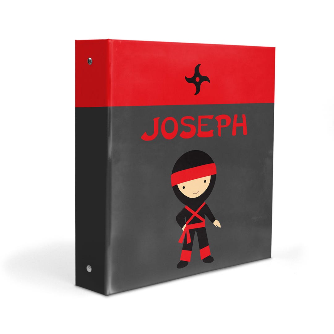 Ninja Karate Sports 3 Ring Binder 2" Personalized Custom Gift Back ...