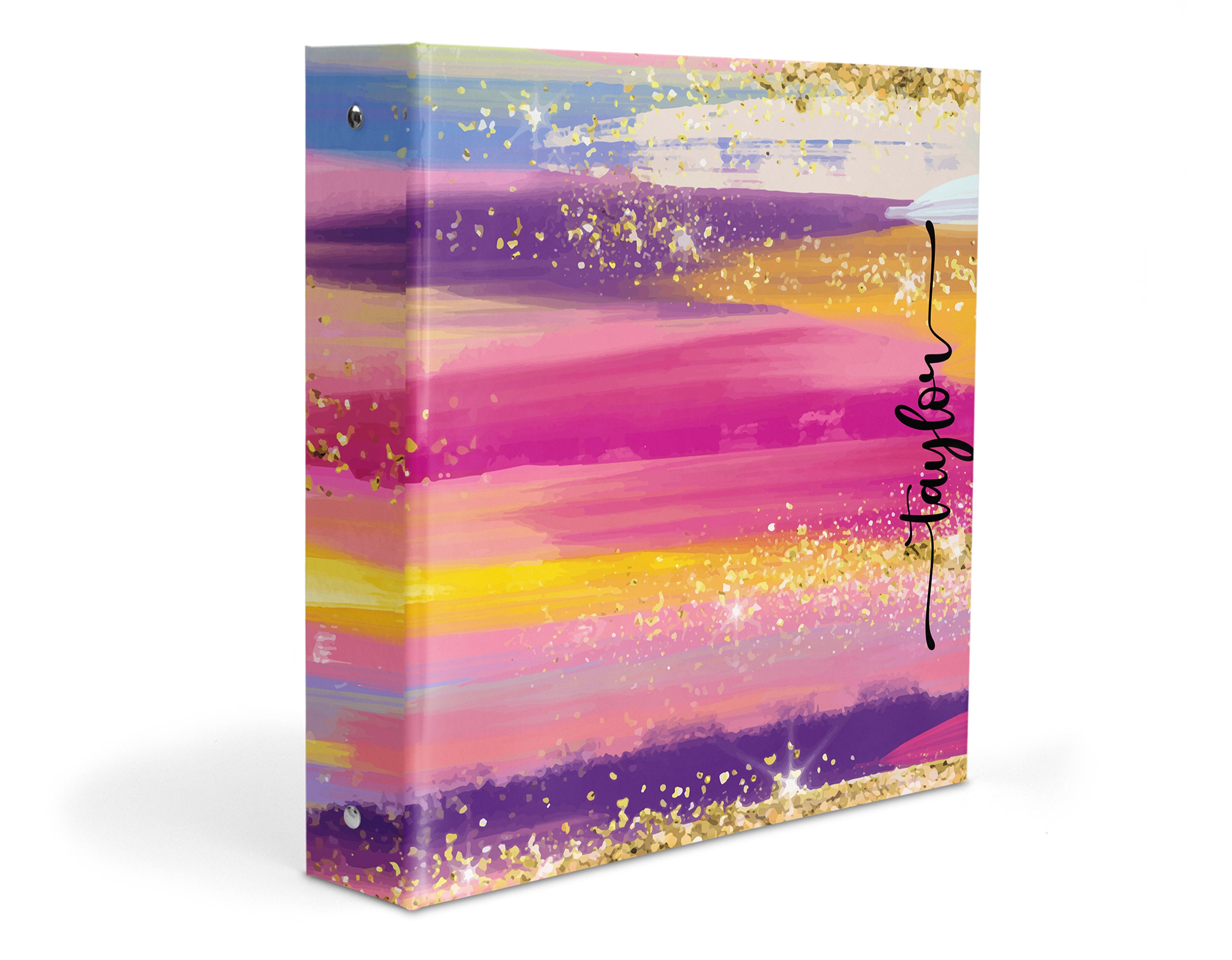 Rainbow 3 Ring Binder 2 Personalized Custom Gift Back to - Etsy