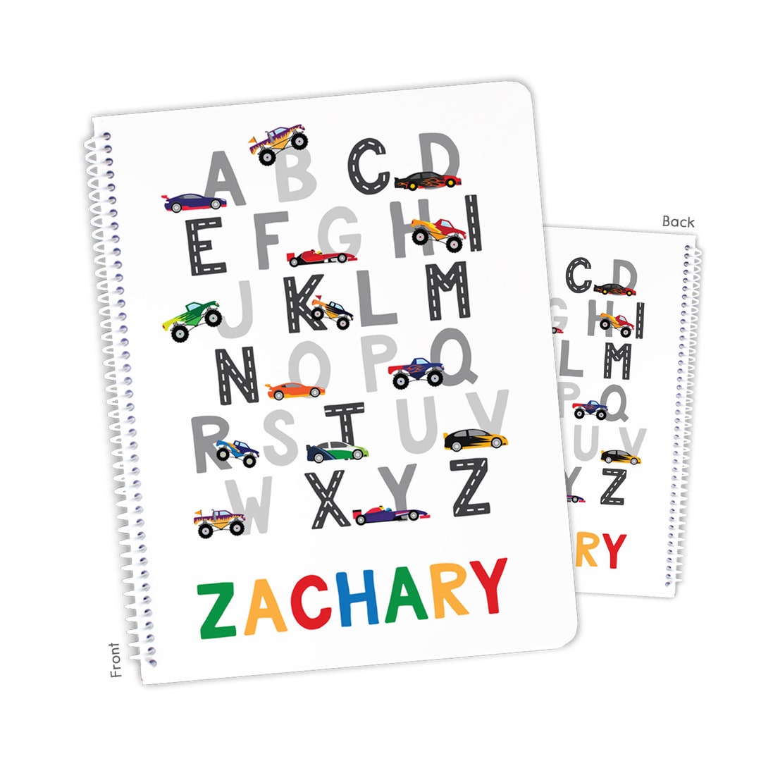 Alphabet Abc's Car Trucks Transportation Personalized Notebook ...