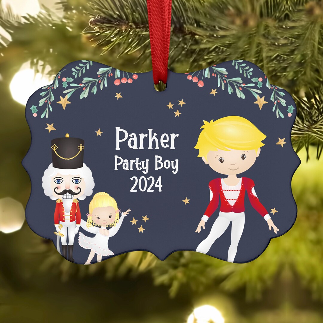 Nutcracker Party Boy Girl Teen Cavalier Hans Fritz Christmas Ornament Personalized 2024 Custom ...